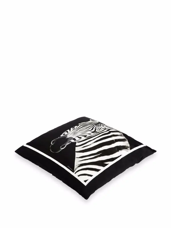 Dolce & Gabbana Medium Zebra-print Duchesse Cotton Cushion