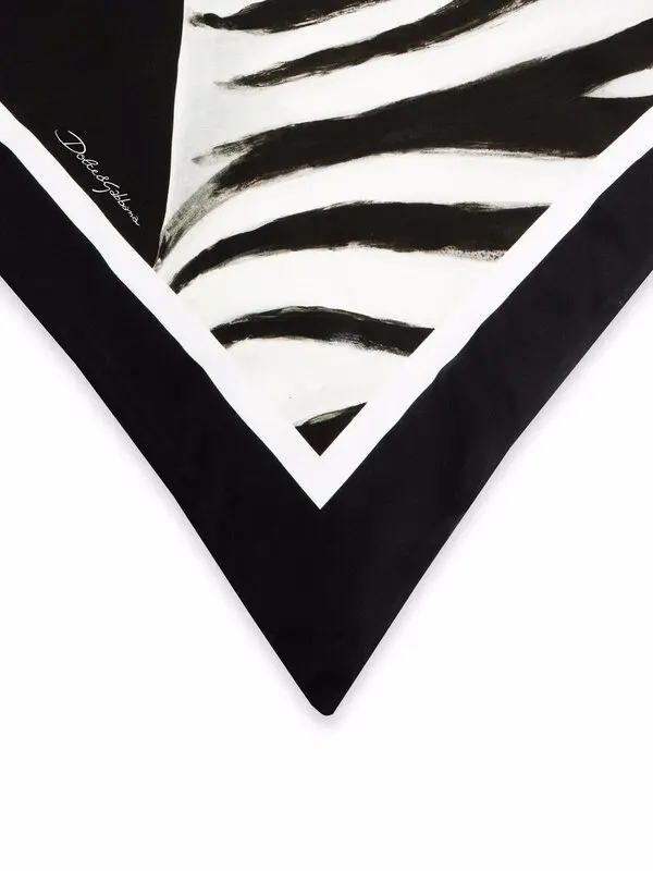 Dolce & Gabbana Medium Zebra-print Duchesse Cotton Cushion