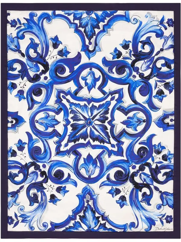 Dolce & Gabbana Mediterranean-print Silk Blanket