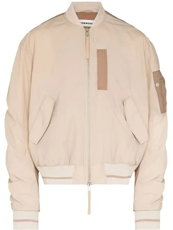 Tom Wood Purth Bomber Jacket - Neutrals