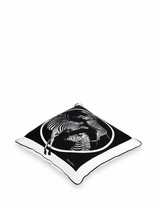 Dolce & Gabbana Zebra-print Silk Twill Cushion