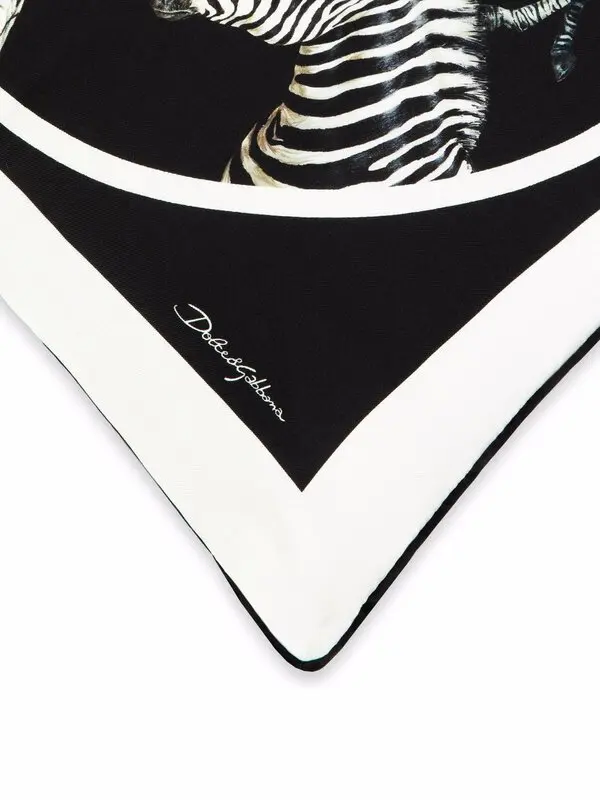 Dolce & Gabbana Zebra-print Silk Twill Cushion