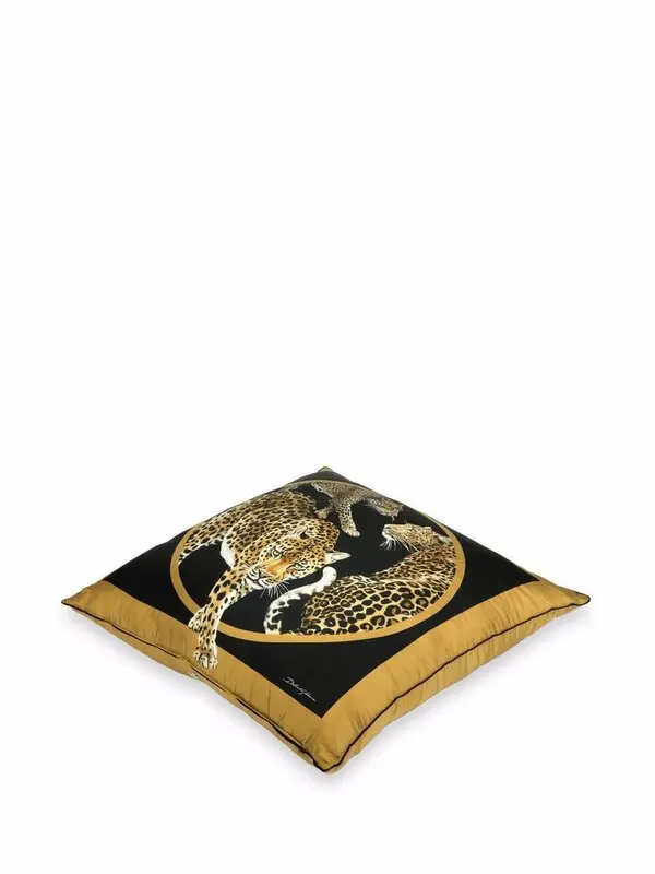 Dolce & Gabbana Leopard-print Silk Cushion
