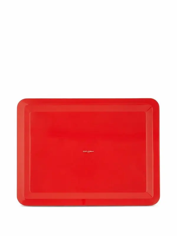 Dolce & Gabbana Large Carretto-print Wood Tray