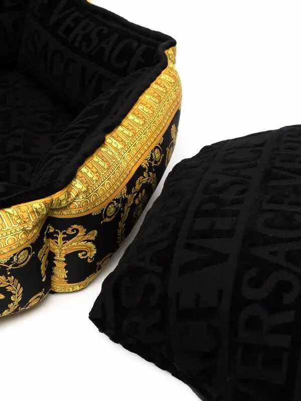 Versace Baroque-print Dog Bed