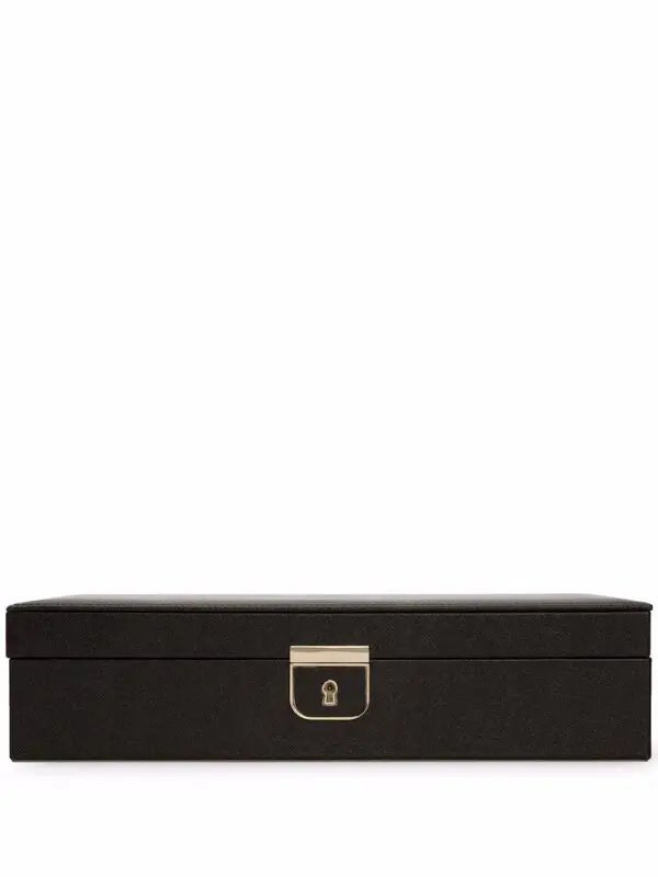 Wolf Medium Palermo Jewellery Box - Black