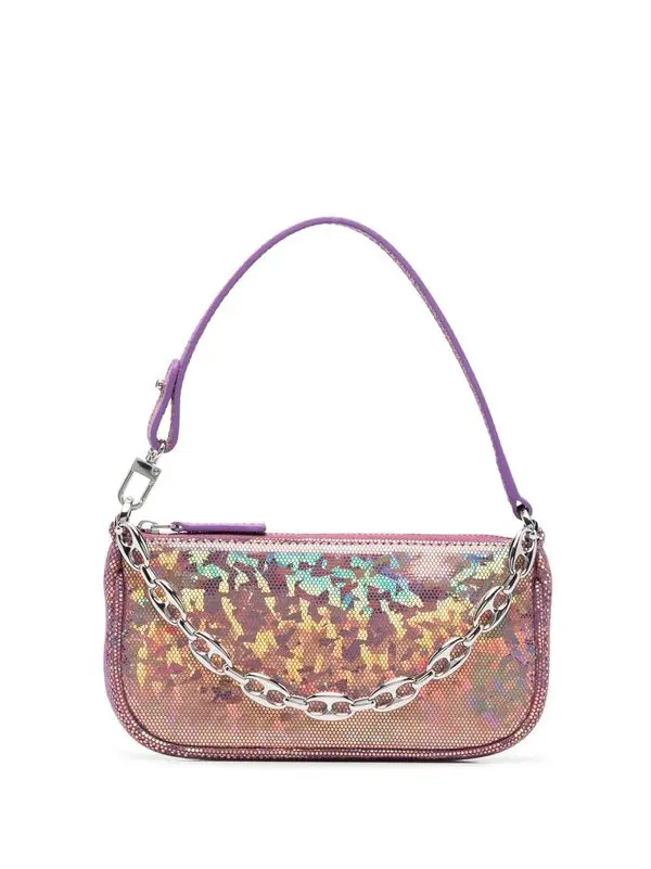 By Far Mini Rachel Hologram Shoulder Bag - Purple