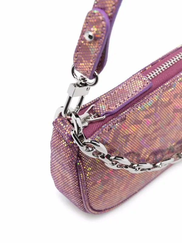 By Far Mini Rachel Hologram Shoulder Bag - Purple