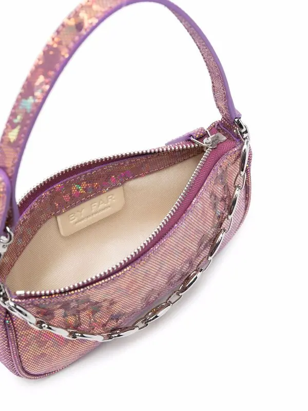 By Far Mini Rachel Hologram Shoulder Bag - Purple