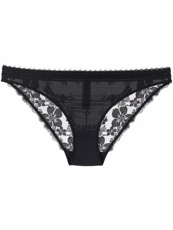 Stella McCartney Sheer Floral-lace Briefs