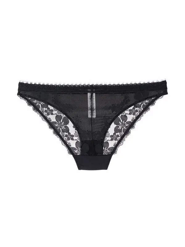 Stella McCartney Sheer Floral-lace Briefs