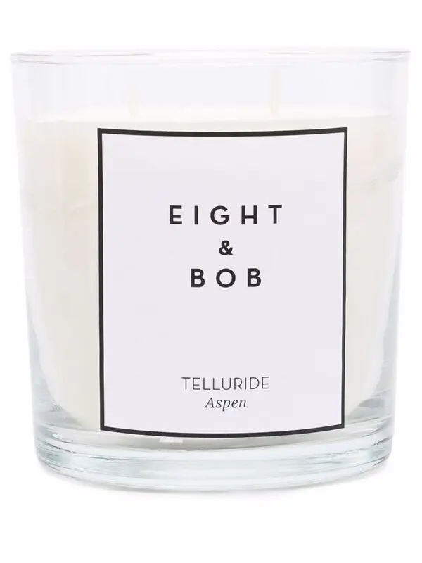 EIGHT & BOB Telluride Wax Candle And Holder - White