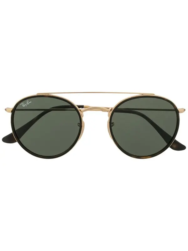 Ray-ban Round Double Bridge Sunglasses - Black