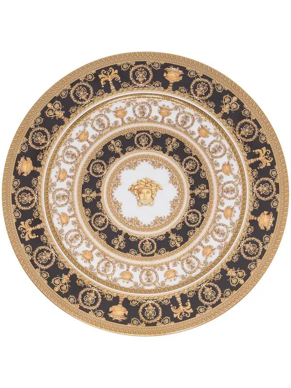 Versace I Heart Baroque Ceramic Plate - Gold