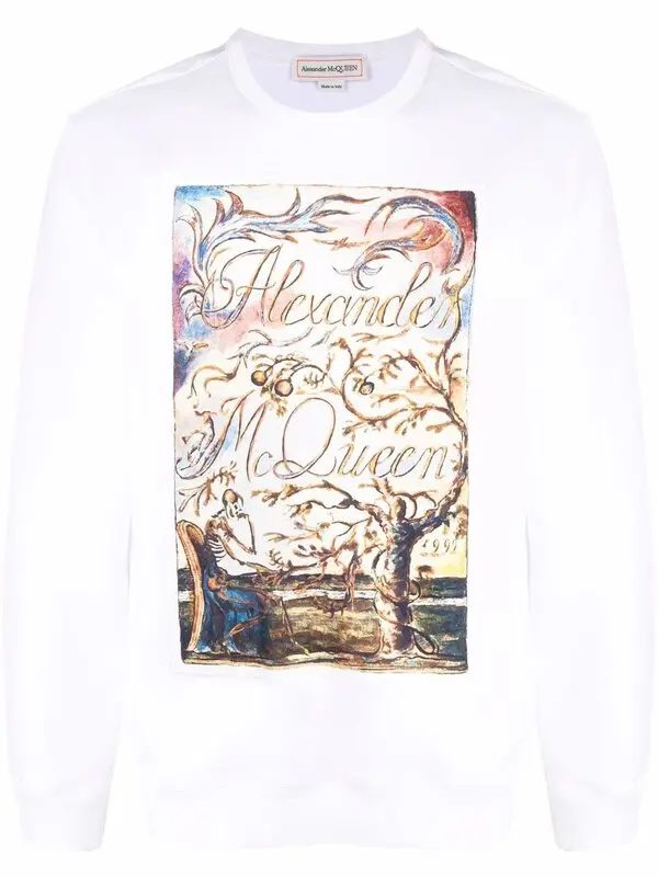 Alexander McQueen Graphic-print Sweatshirt - White