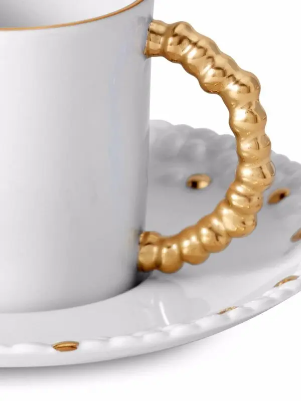 L'Objet Mojave Espresso Cup And Saucer - White