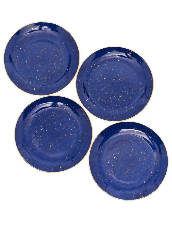 L'Objet Lapis Canapé Set Of Four Plates - Blue