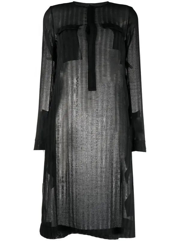 SAPIO Striped Sheer Oversized T-shirt