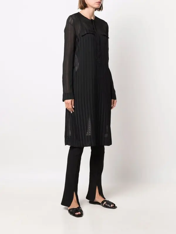 SAPIO Striped Sheer Oversized T-shirt