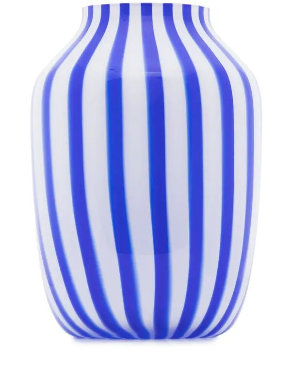 HAY Juice Striped Vase - Blue