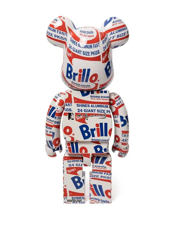 MEDICOM TOY X Andy Warhol Brillo Be@rbrick 1000% Figure - Red