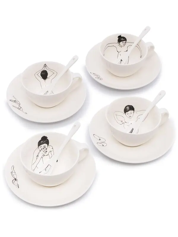 POLSPOTTEN Undressed Ceramic Tea Set