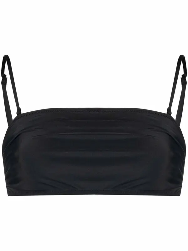 GANNI Square-neck Bikini Top - Black