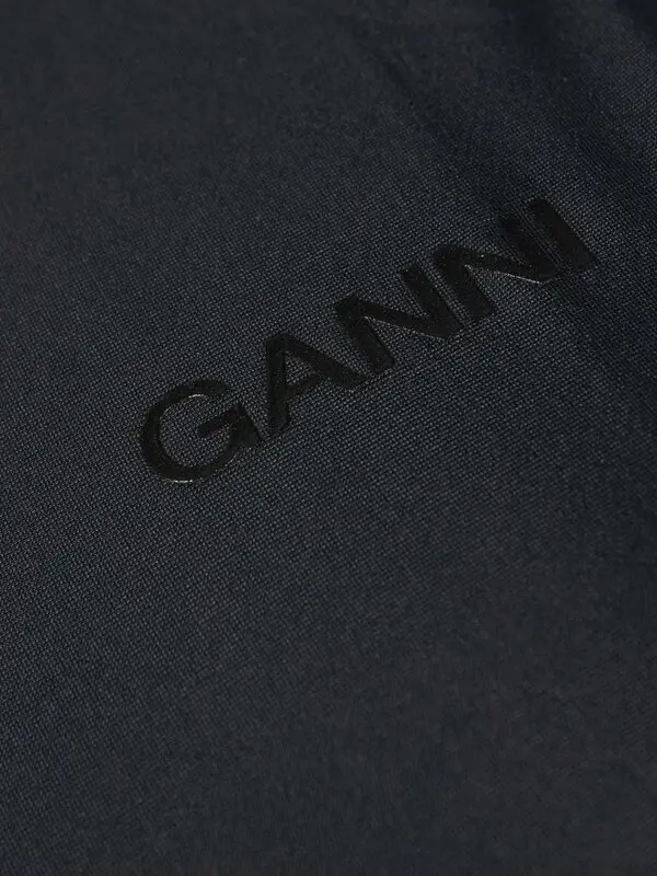 GANNI Sleeveless Logo-print Swimsuit