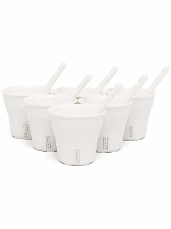 SELETTI Esteto Quotidiano 6-set Coffee Cups - White