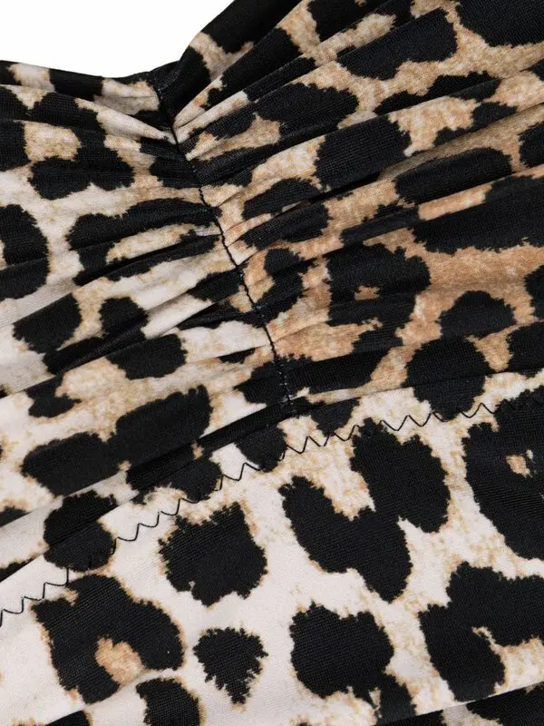 GANNI Leopard-print One-piece Swimsuit
