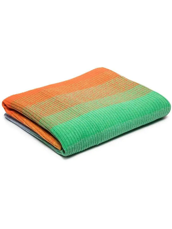 THE ELDER STATESMAN Striped Cashmere Blanket