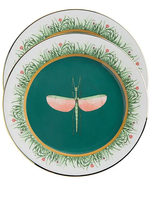 La DoubleJ Libellula Dessert Plates - Green