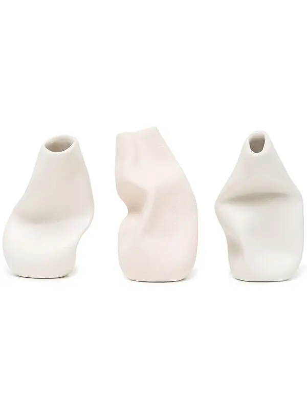 Completedworks Sculpted Vases Set Of 3 - Neutrals