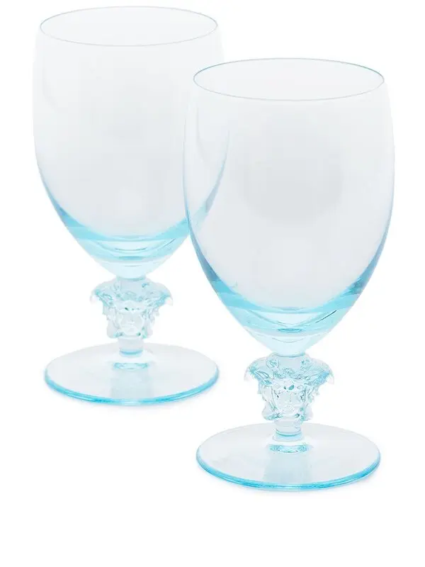 Versace Medusa Glass Set - Blue