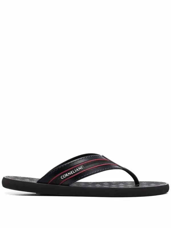 Corneliani Logo Thong Sandals
