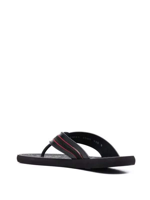 Corneliani Logo Thong Sandals