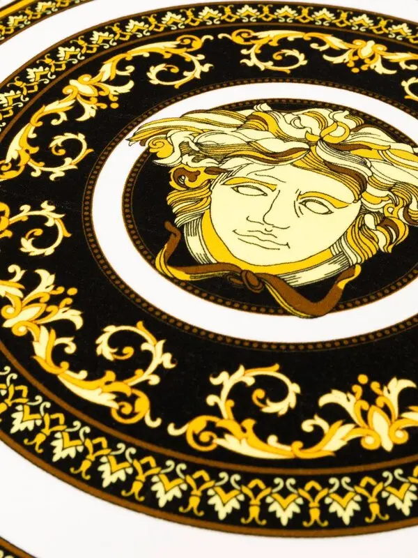 Versace Medusa-head Print Square Cushion - White