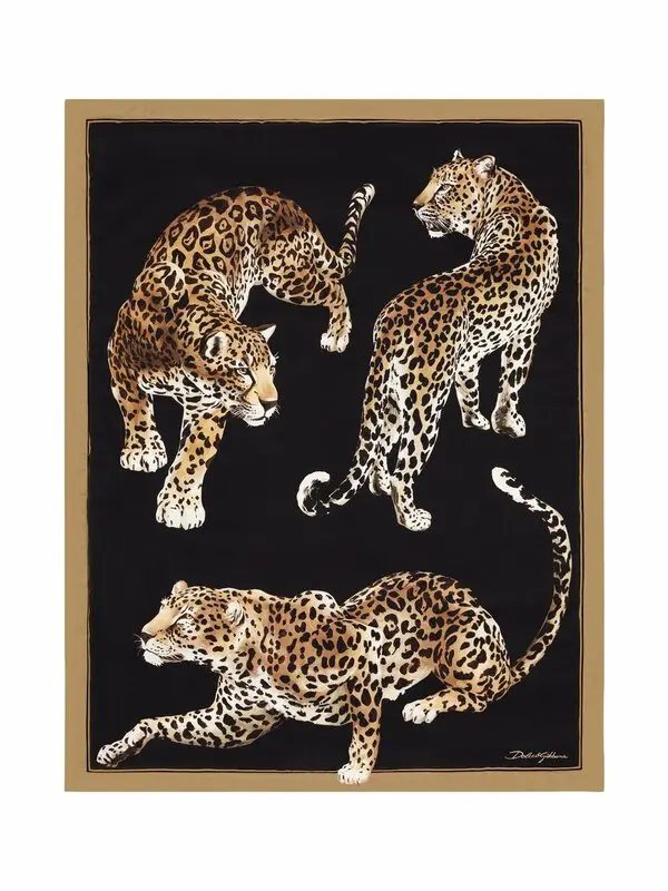 Dolce & Gabbana Leopard-print Silk Quilt Blanket