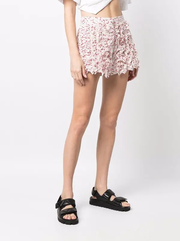MSGM Cherry-print Mini Shorts