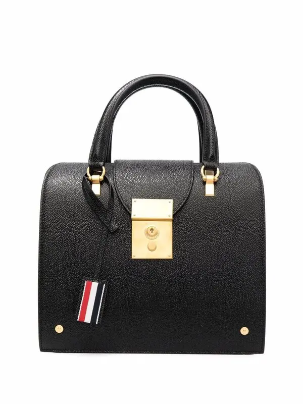 Thom Browne Mrs.thom Pebble-texture Satchel - Black