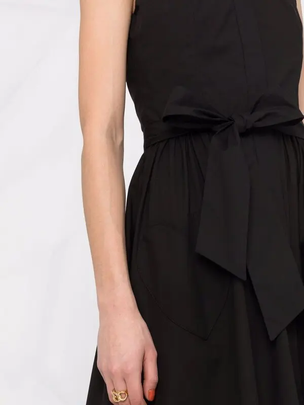 Moschino Sleeveless Belted Midi Shirt Dress