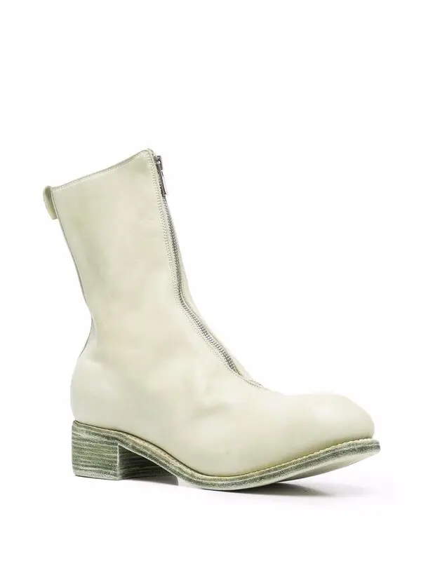 Guidi Front-zip Round-toe Boots - Neutrals