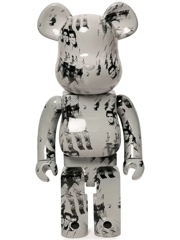MEDICOM TOY Be@rbrick Andy Warhol's Elvis Presley 1000% Figure - Grey
