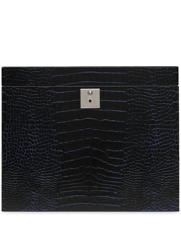 Smythson Mara Deluxe Jewellery Box - Blue