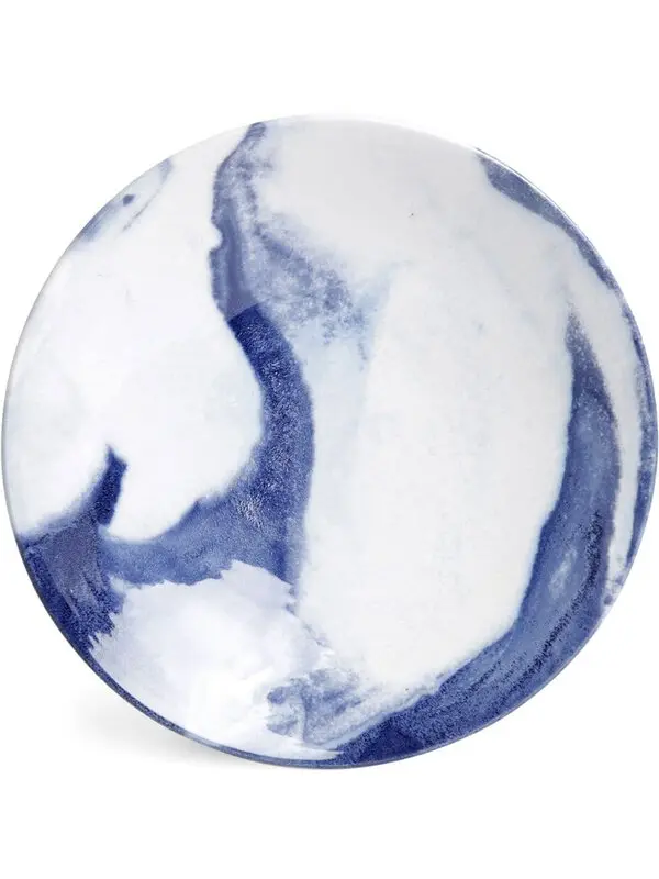 1882 LTD Indigo Storm Serving Bowl - White