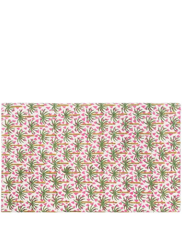 LES-OTTOMANS Palm Tree Cotton Tablecloth - Pink