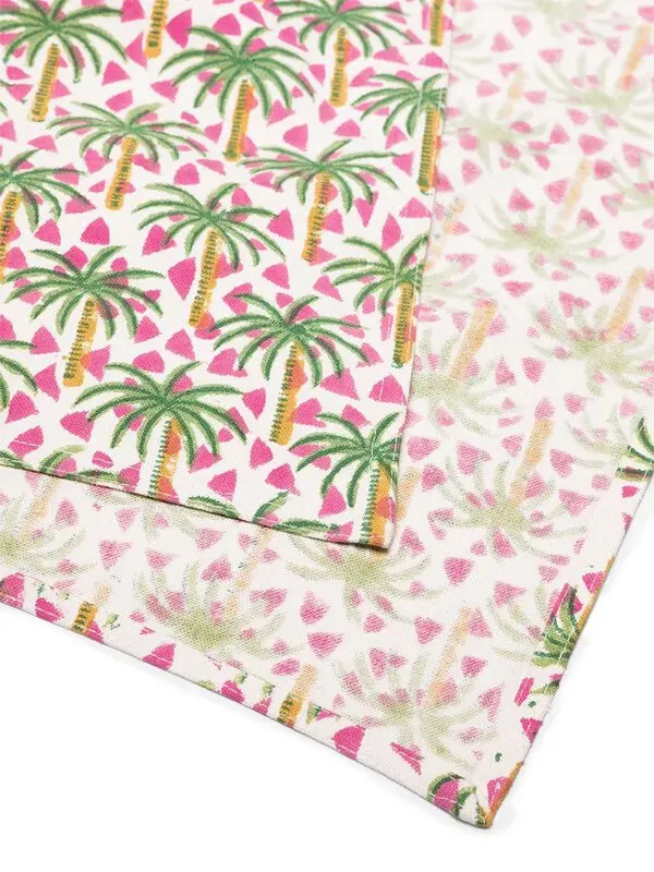 LES-OTTOMANS Palm Tree Cotton Tablecloth