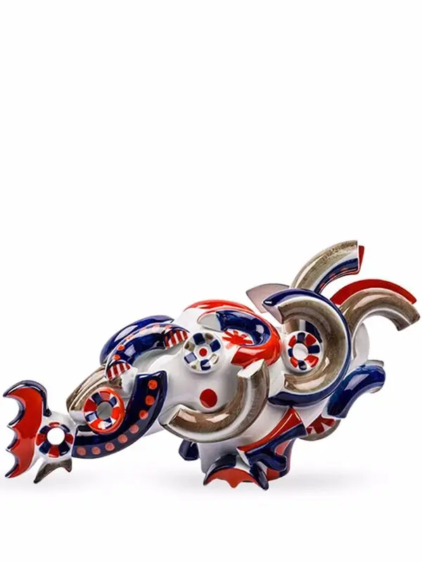 SARGADELOS Rooster Gg2 Porcelain Figure - Blue