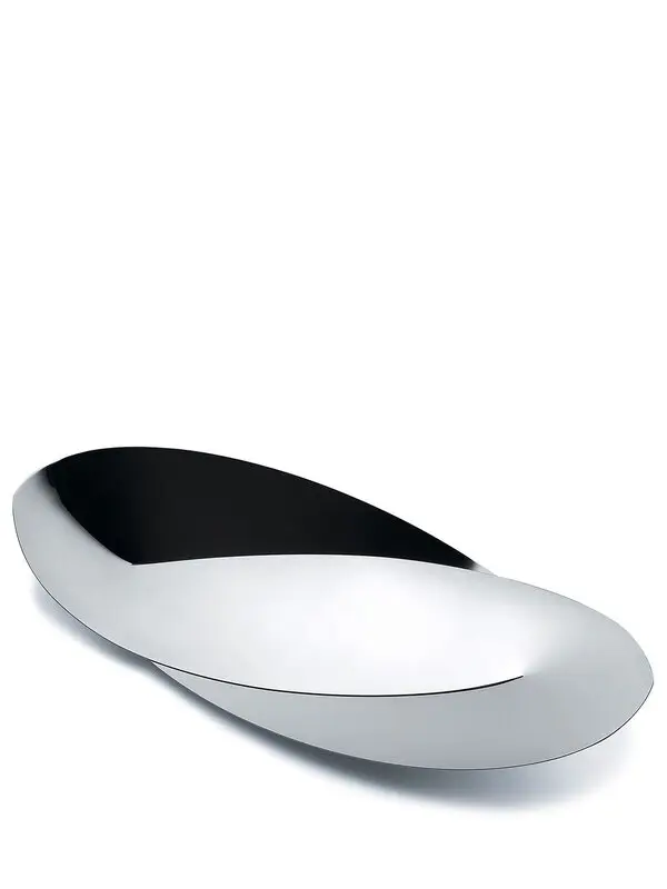 ALESSI Octave Bread Basket Bowl - Silver