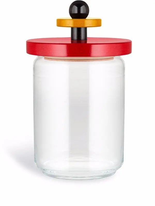 ALESSI 100 Values Collection Glass Jar - White